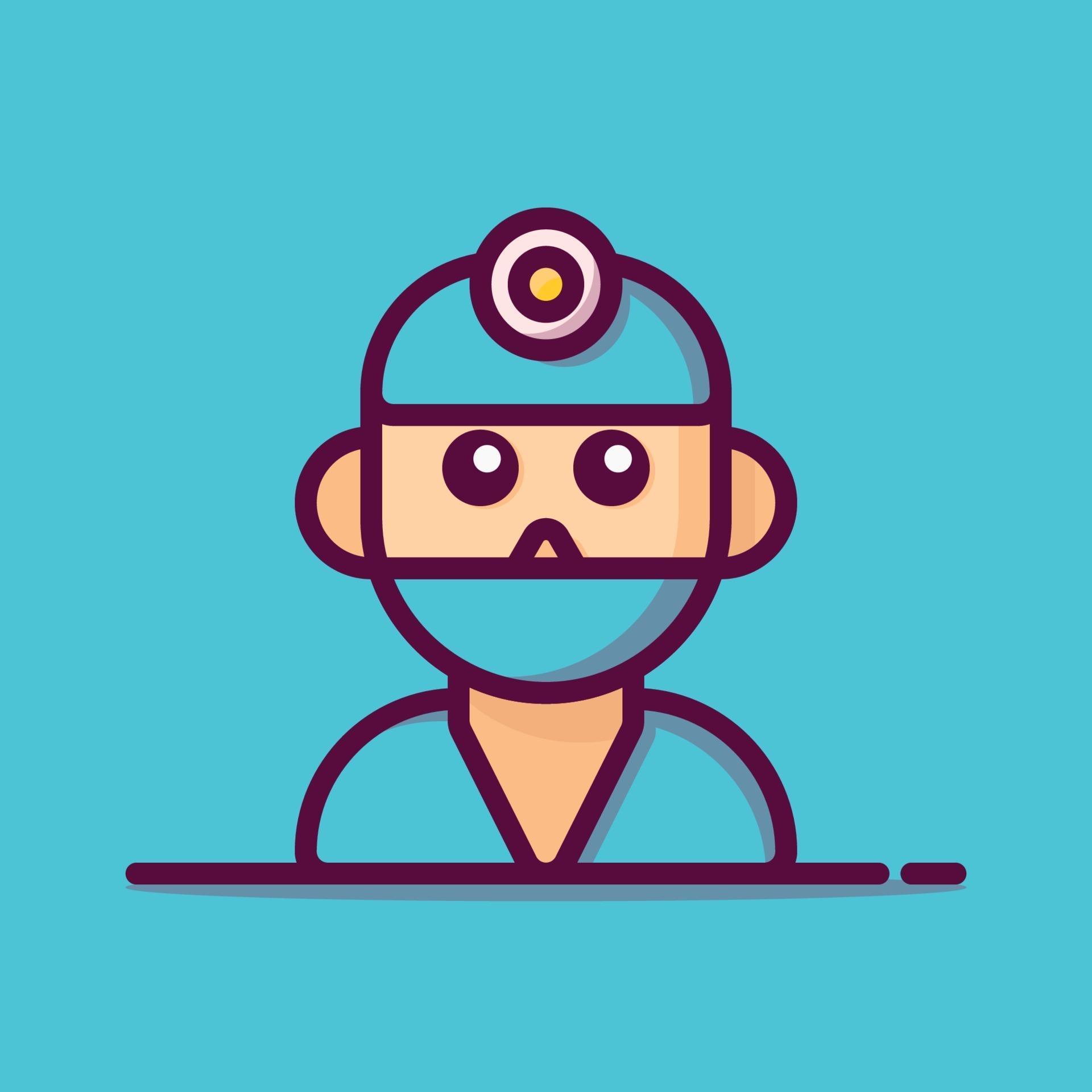 Doctor Vector Icon Illustration Flat Cartoon Style Suitable For Web Landing Page Banner