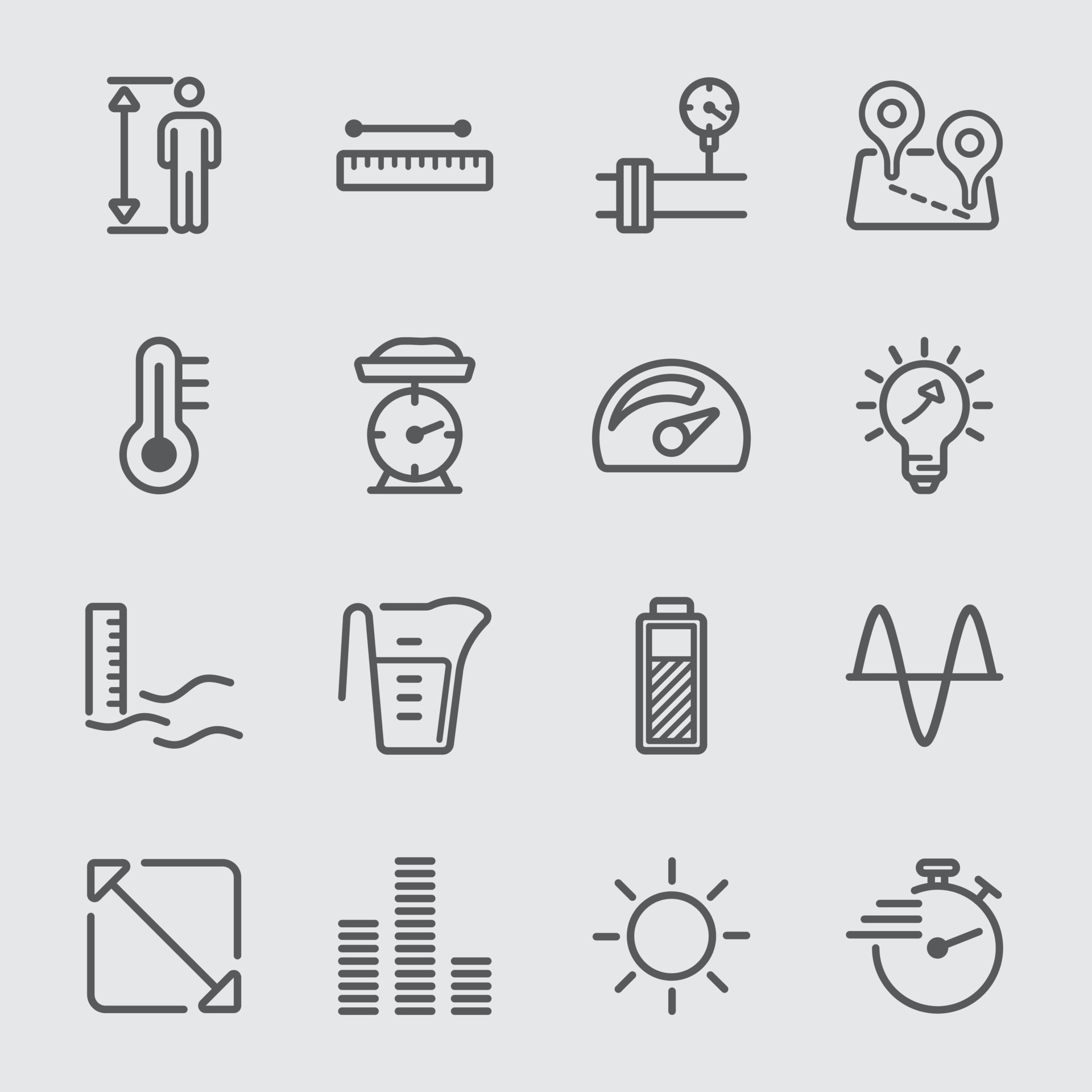 Measurement Line Icons Set 2135757 Vector Art At Vecteezy
