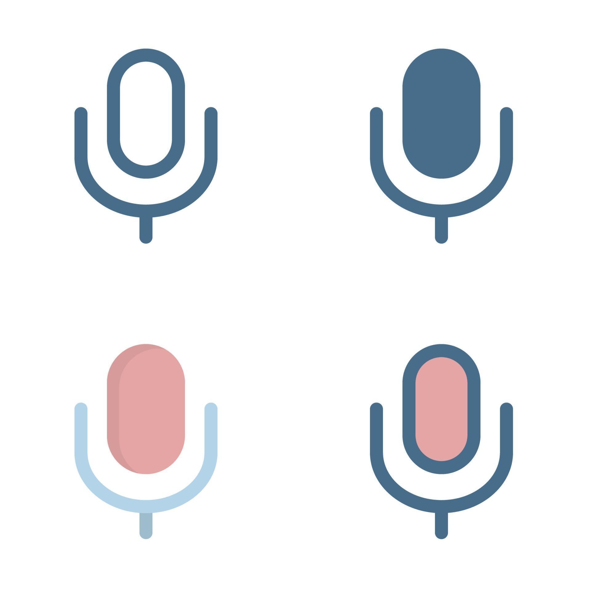 Icono De Micrófono Aislado Sobre Fondo Blanco Para El Diseño De Su