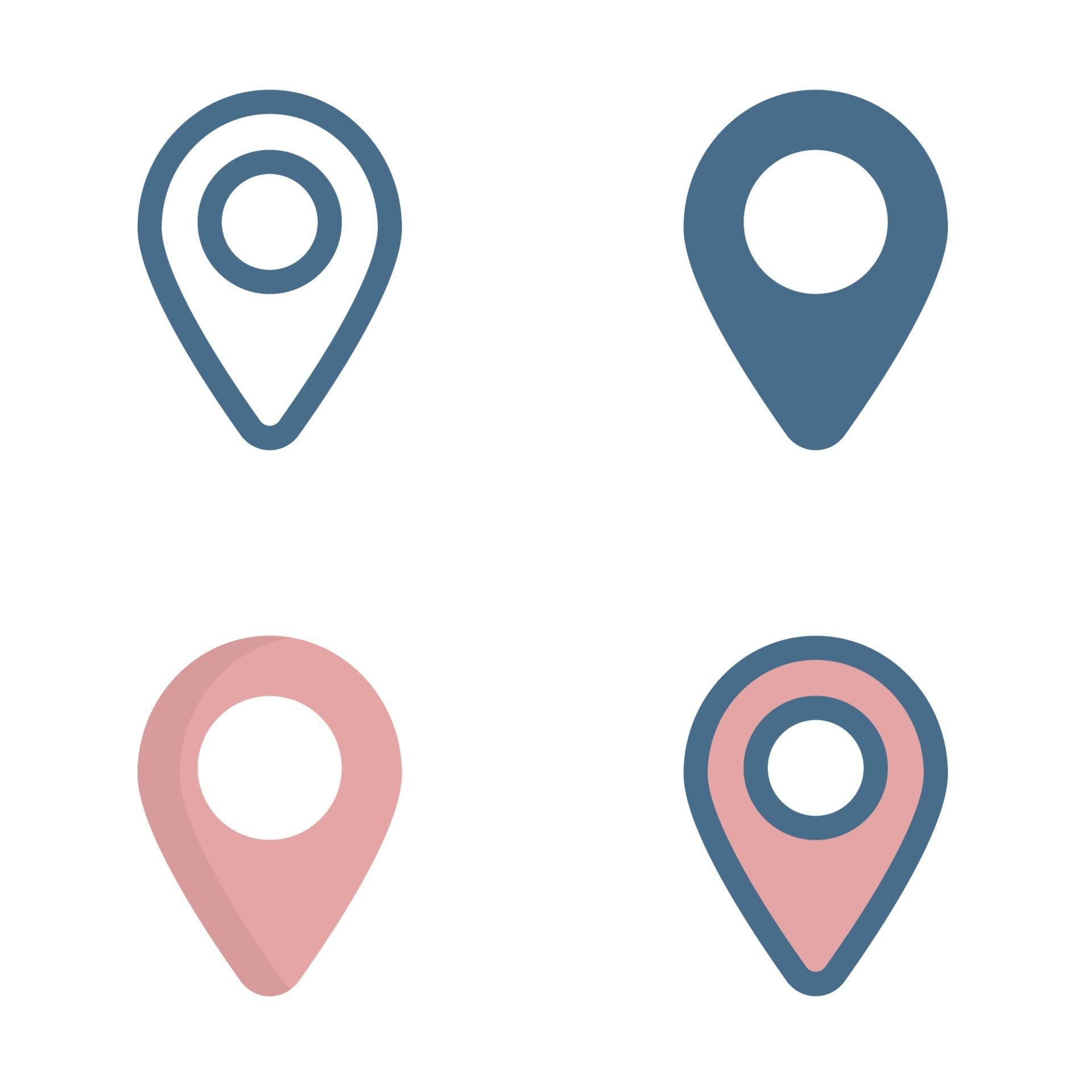 pin icon in isolated on white background. for your web site design ...