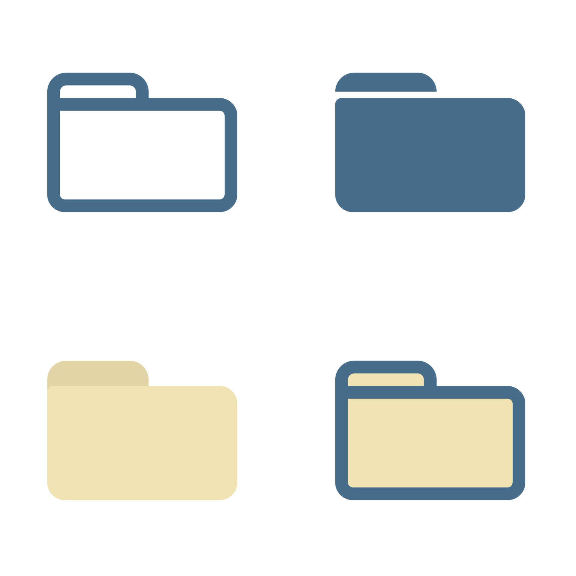 Folder Icon In Isolated On White Background For Your Web Site Design