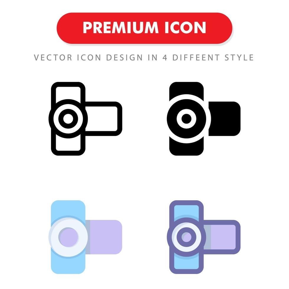 video camera icon pack isolated on white background. for your web site ...