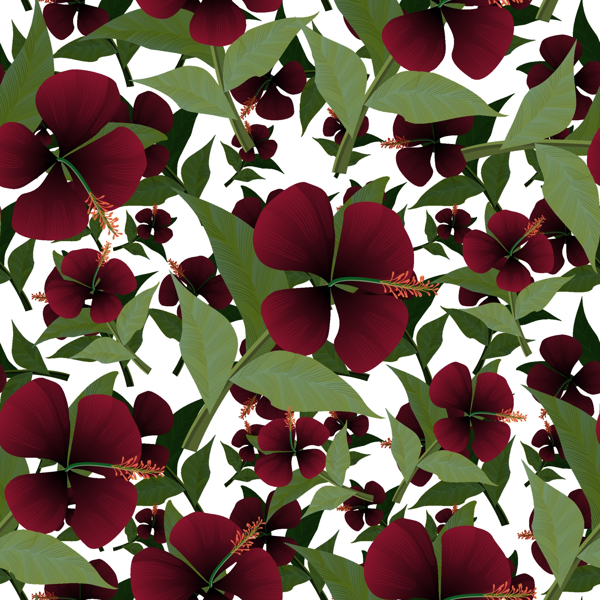 Modern abstract organic floral repeat pattern design 2140811 Vector Art ...