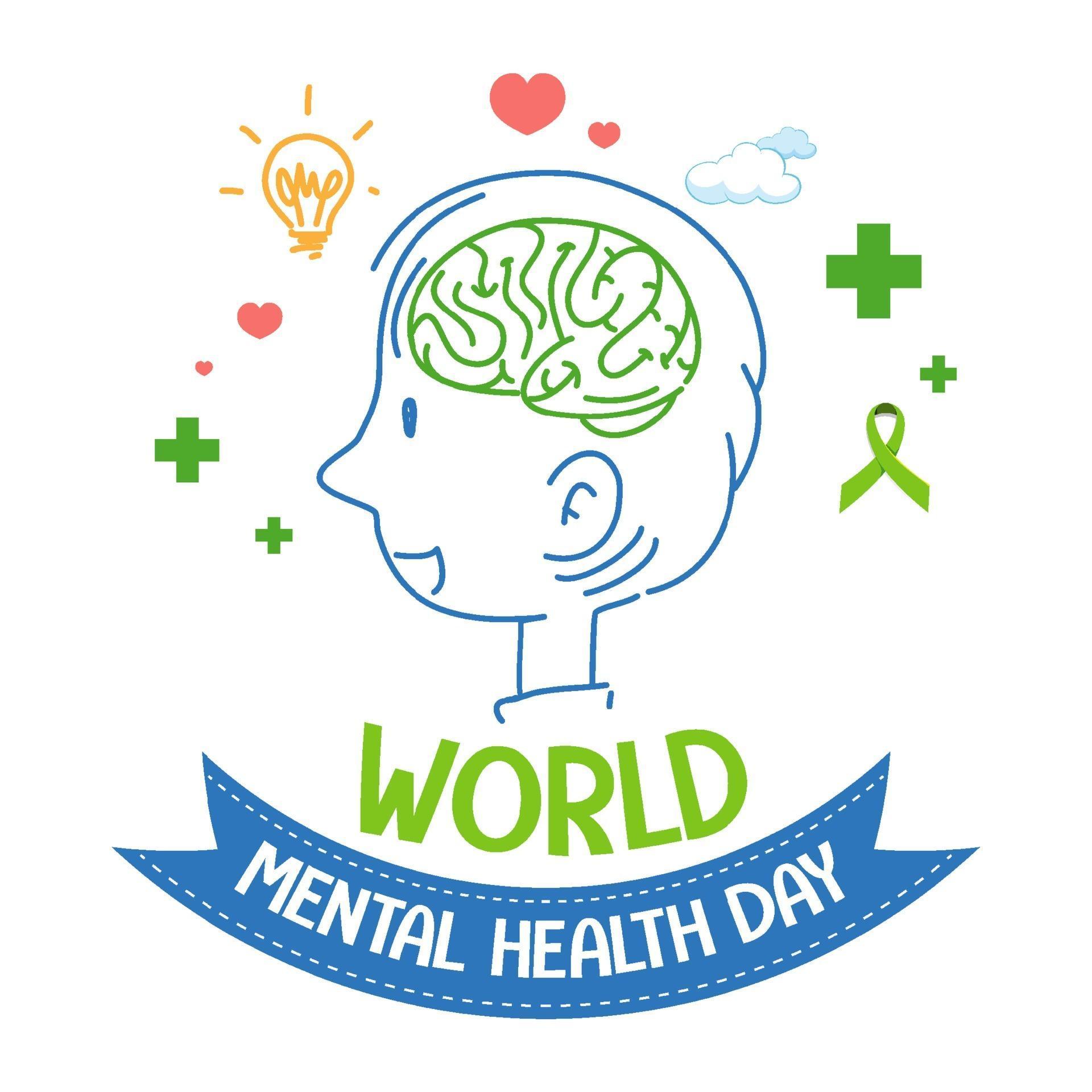 World Mental Health Day banner or logo isolated on white background ... World Mental Health Day banner or logo isolated on white background ...