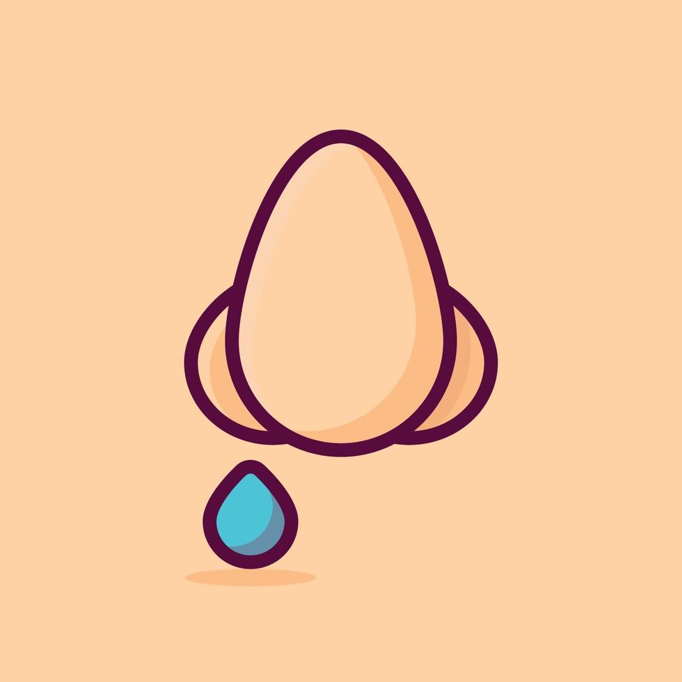 Runny Nose Vector Icon Illustration Flat Cartoon Style Suitable For Web Landing Page Banner