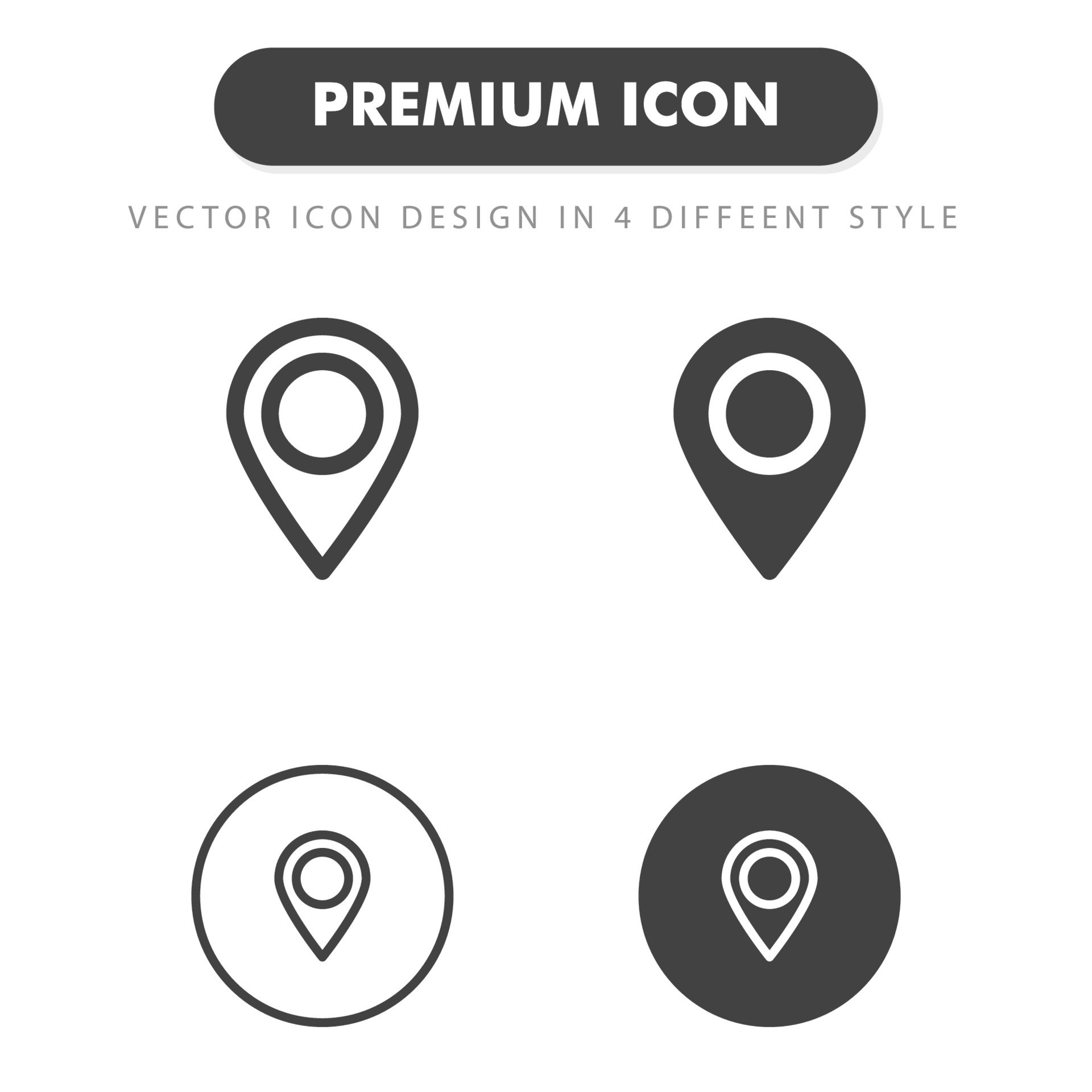 pin icon isolated on white background. for your web site design, logo ...