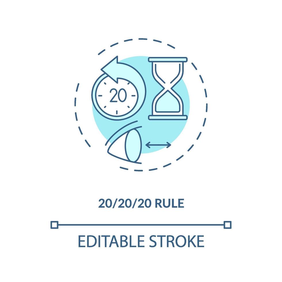 Use 20 20 20 rule concept icon 2146259 Vector Art at Vecteezy