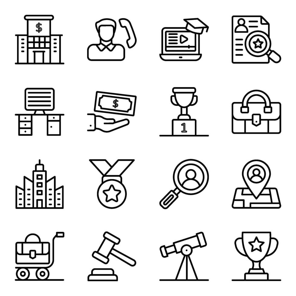 Finance and Ecommerce Linear Icons 2149642 Vector Art at Vecteezy