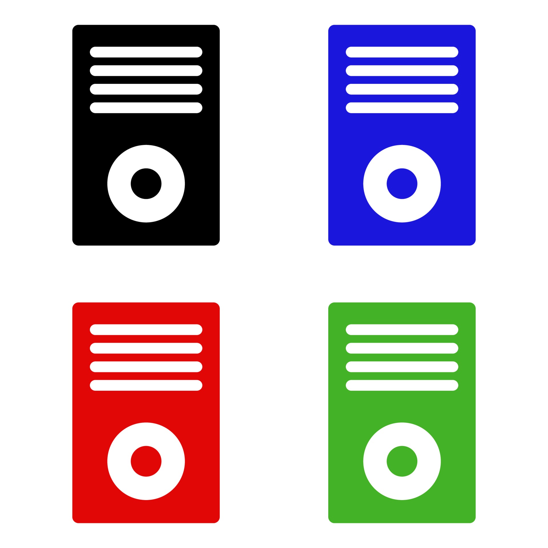 Set Of Computer Case On White Background 2150005 Vector Art at Vecteezy