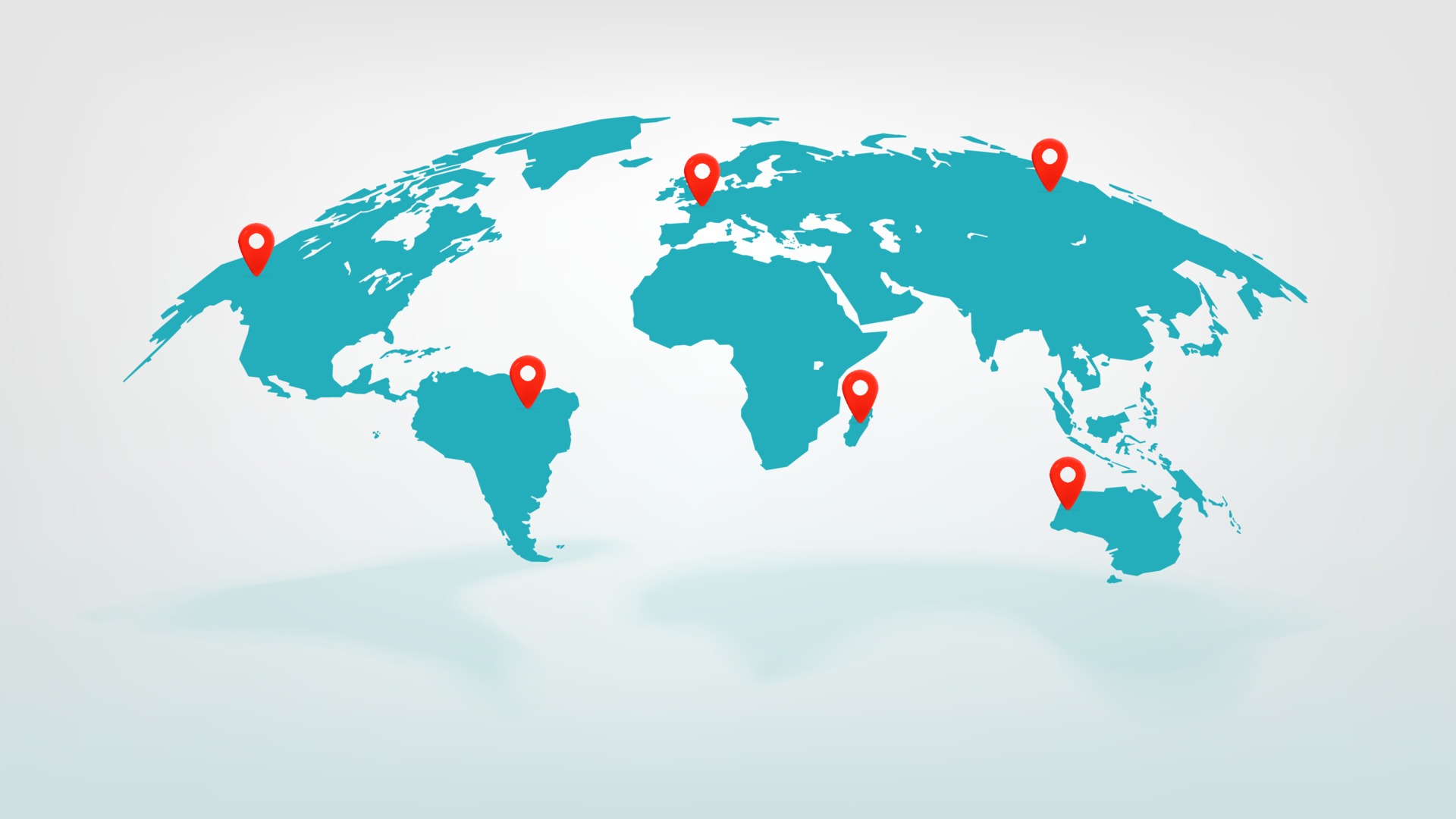 Vector world map with pointers 2156598 Vector Art at Vecteezy