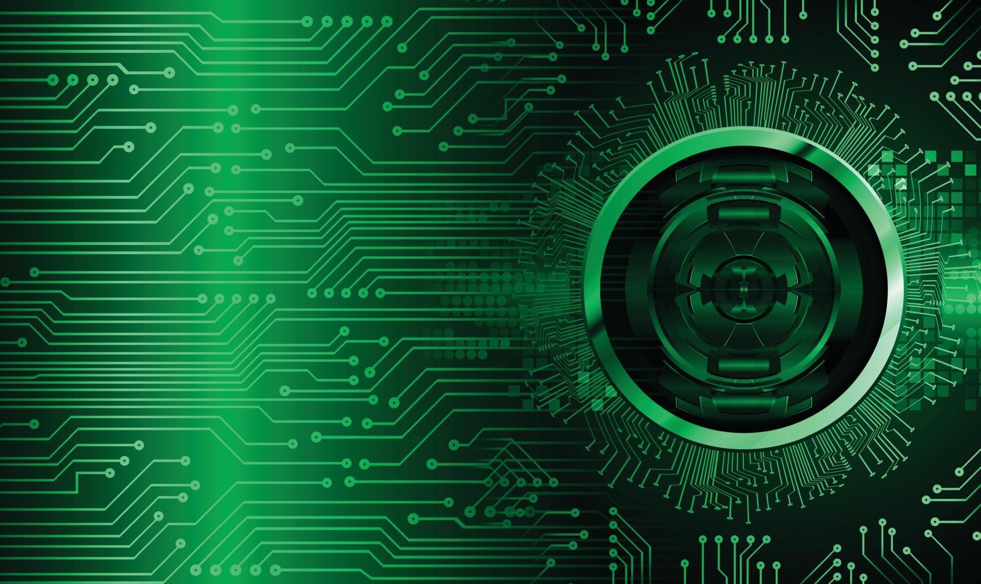 Green Cyber Circuit Future Technology Concept Background 2158137 Vector