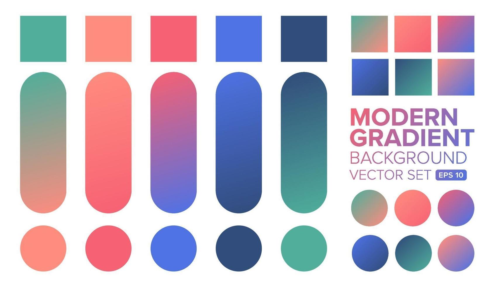 Set of colorful modern gradient backgrounds 2158650 Vector Art at Vecteezy