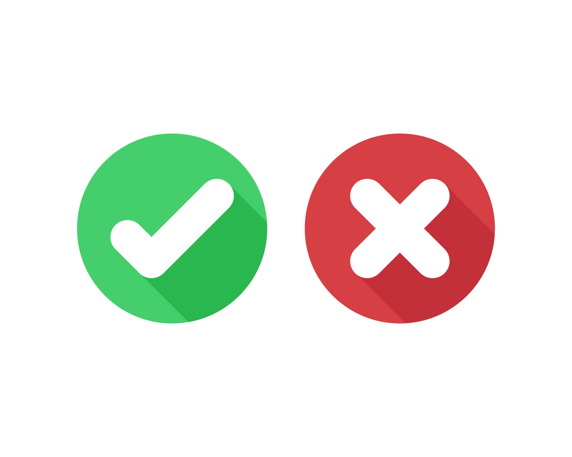 Check marks. Tick and cross vector icons. Yes and No symbols. Vector ... Check marks. Tick and cross vector icons. Yes and No symbols. Vector ...