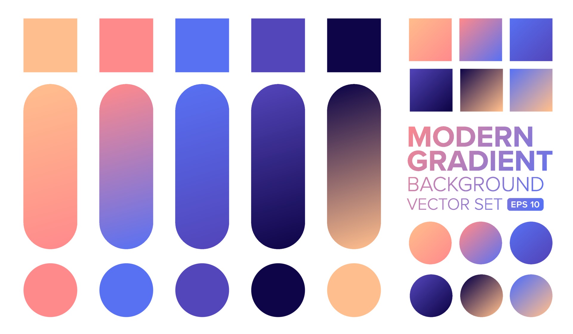 Set of colorful modern gradient backgrounds 2159185 Vector Art at Vecteezy