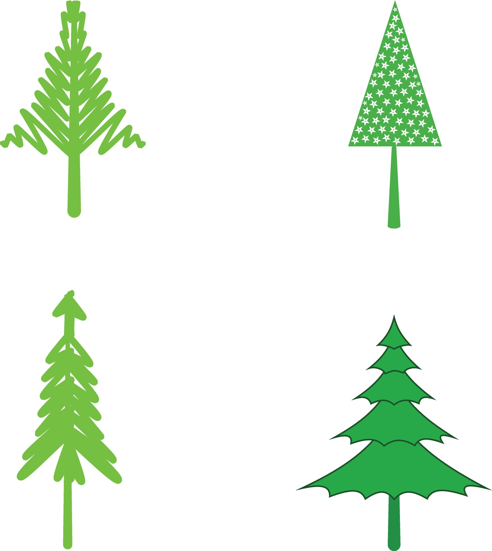 Christmas Trees Vector Pack 2160622 Vector Art at Vecteezy