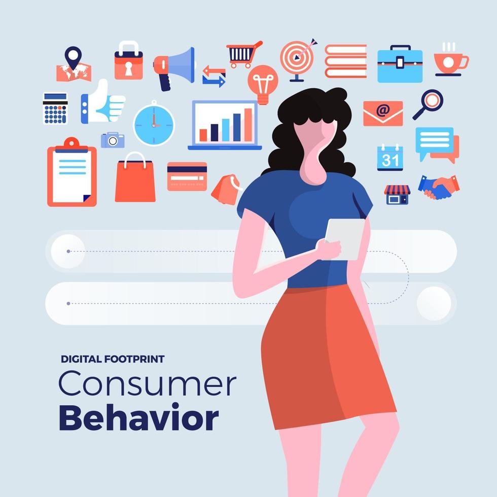 Consumer behavior analysis icons 2161929 Vector Art at Vecteezy