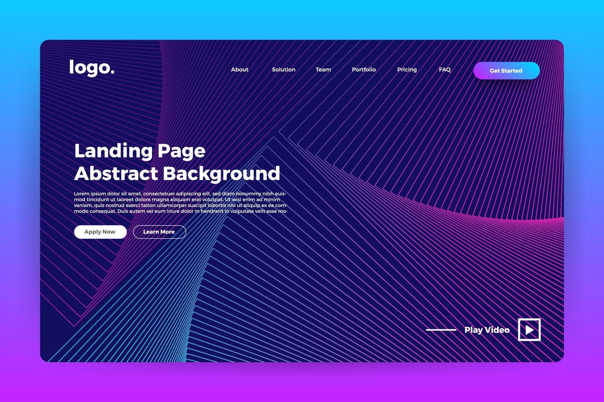 Landing page abstract background 2162067 Vector Art at Vecteezy