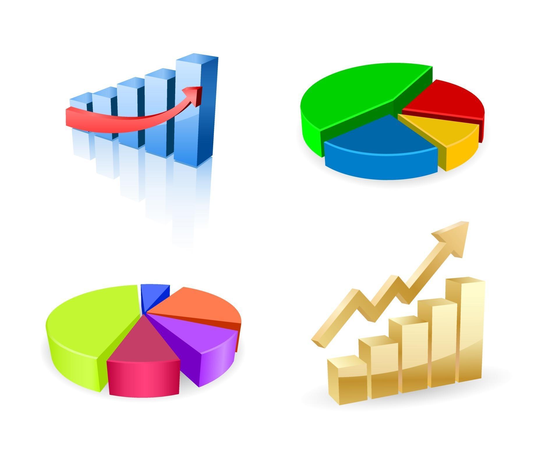 graph 3d icon set 2163217 Vector Art at Vecteezy