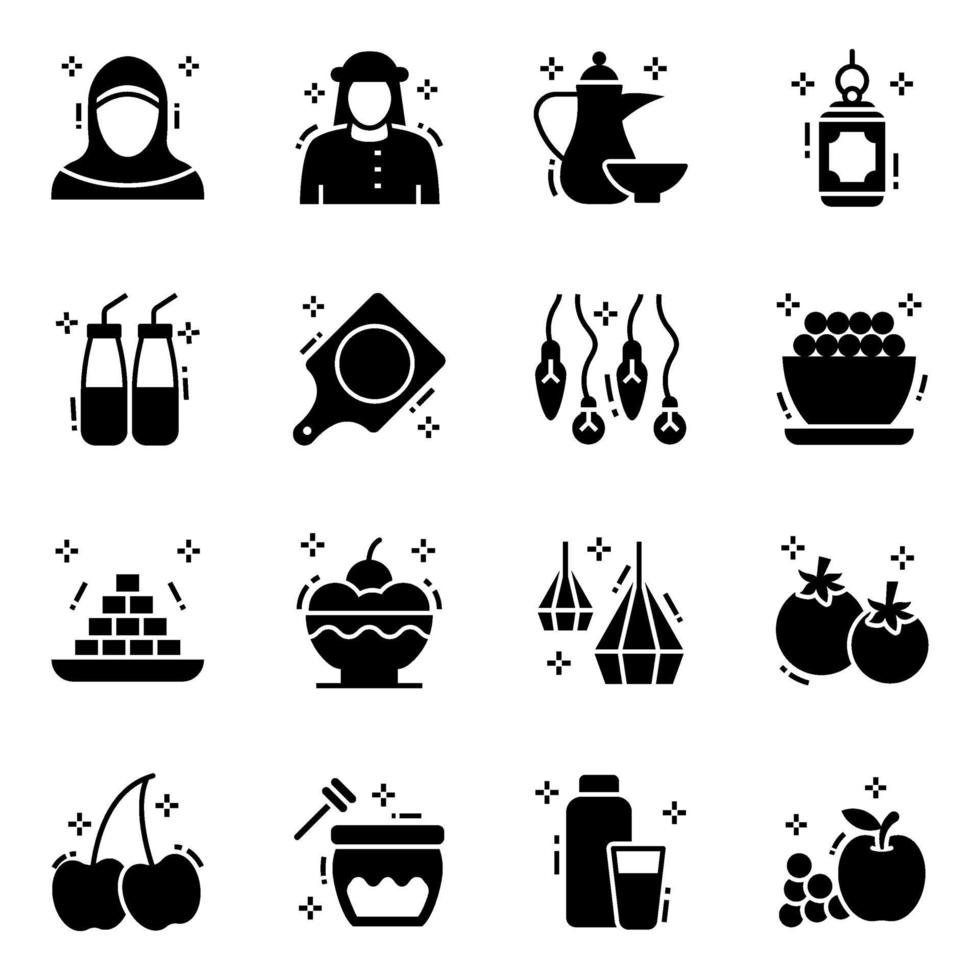 Suhur and Iftar, Foods for Ramadan 2163607 Vector Art at Vecteezy