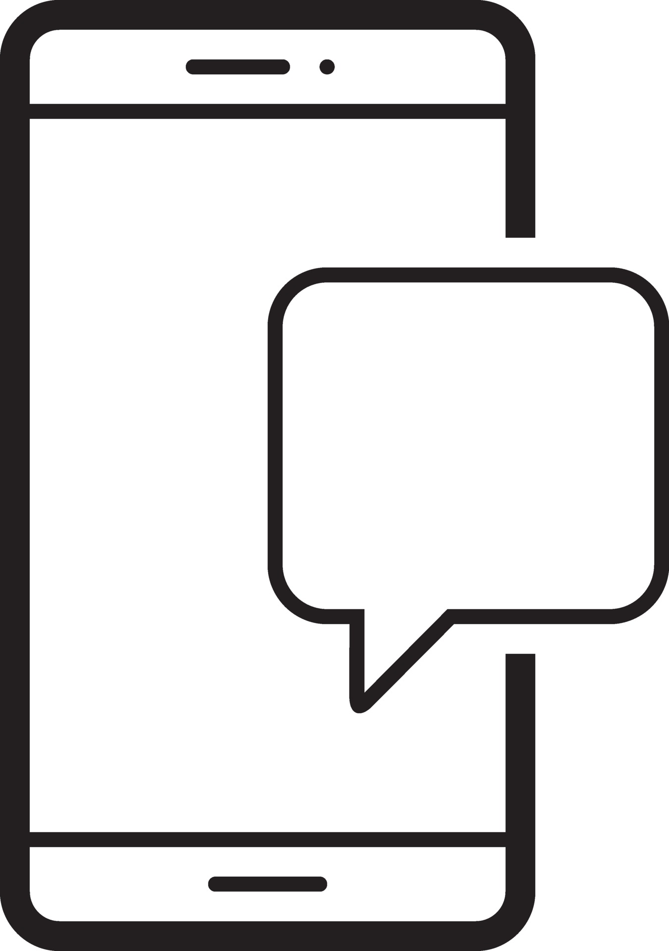 Line icon for sms 2165740 Vector Art at Vecteezy