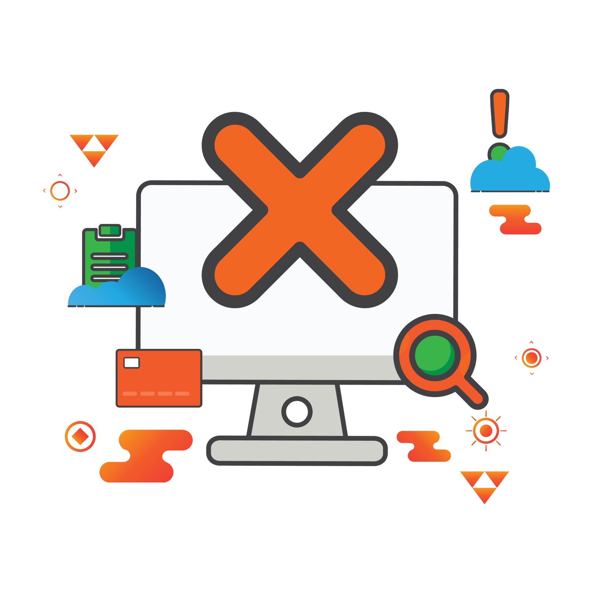 delete illustration. computer illustration. Flat vector icon. can use ...