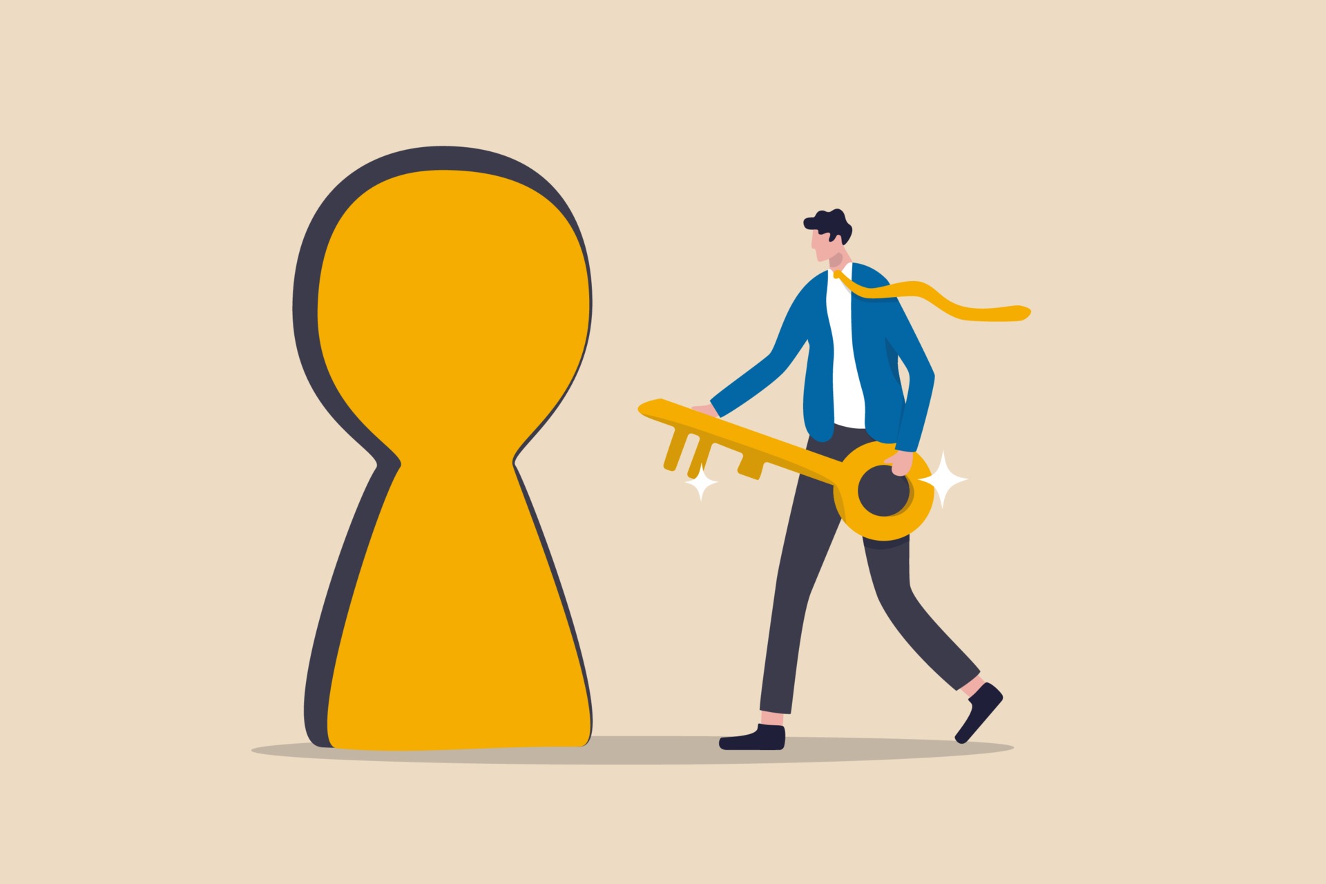 Key to success, unlock secret door to growing business, opportunity for ... Key to success, unlock secret door to growing business, opportunity for ...