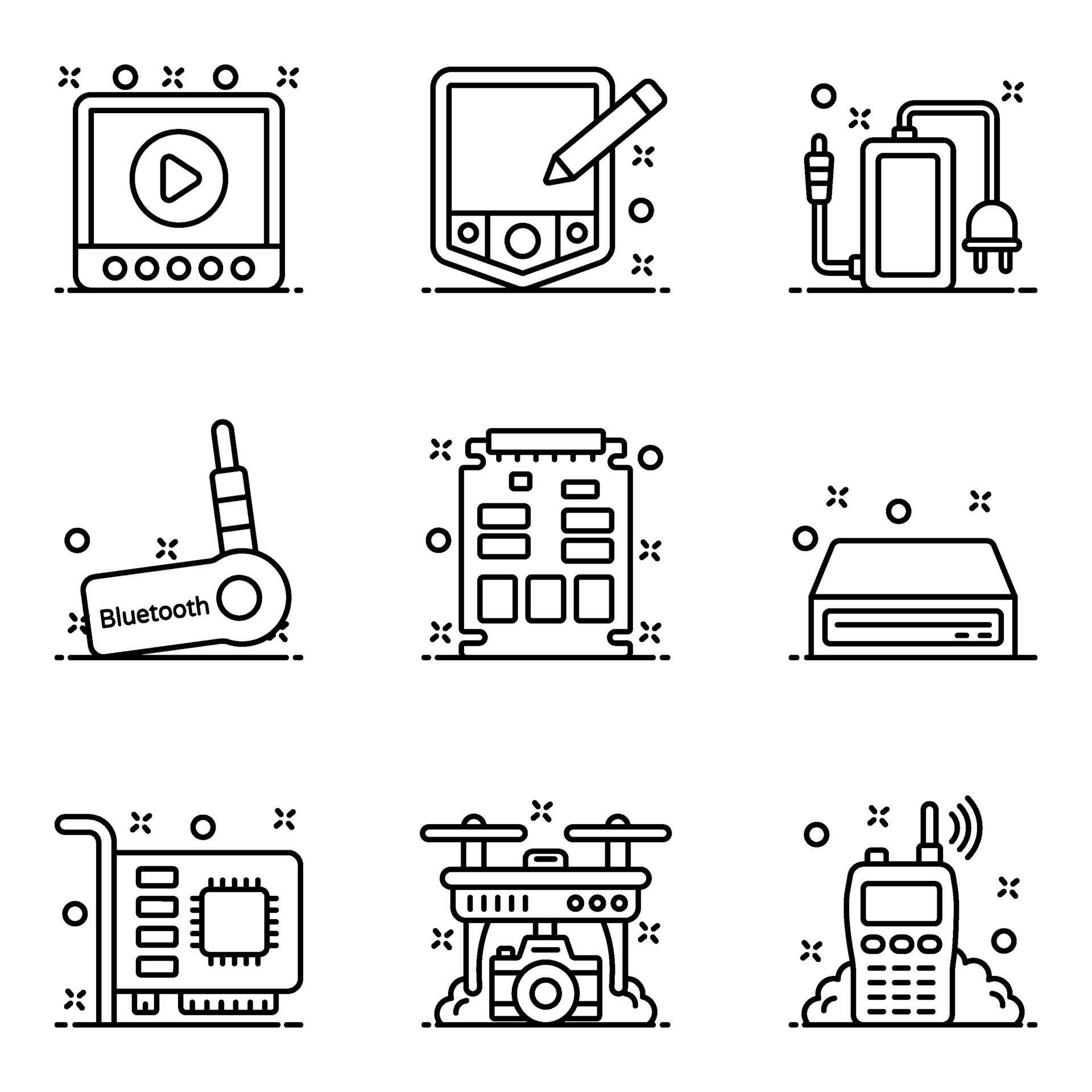 Technological Computer Hardware 2168939 Vector Art at Vecteezy