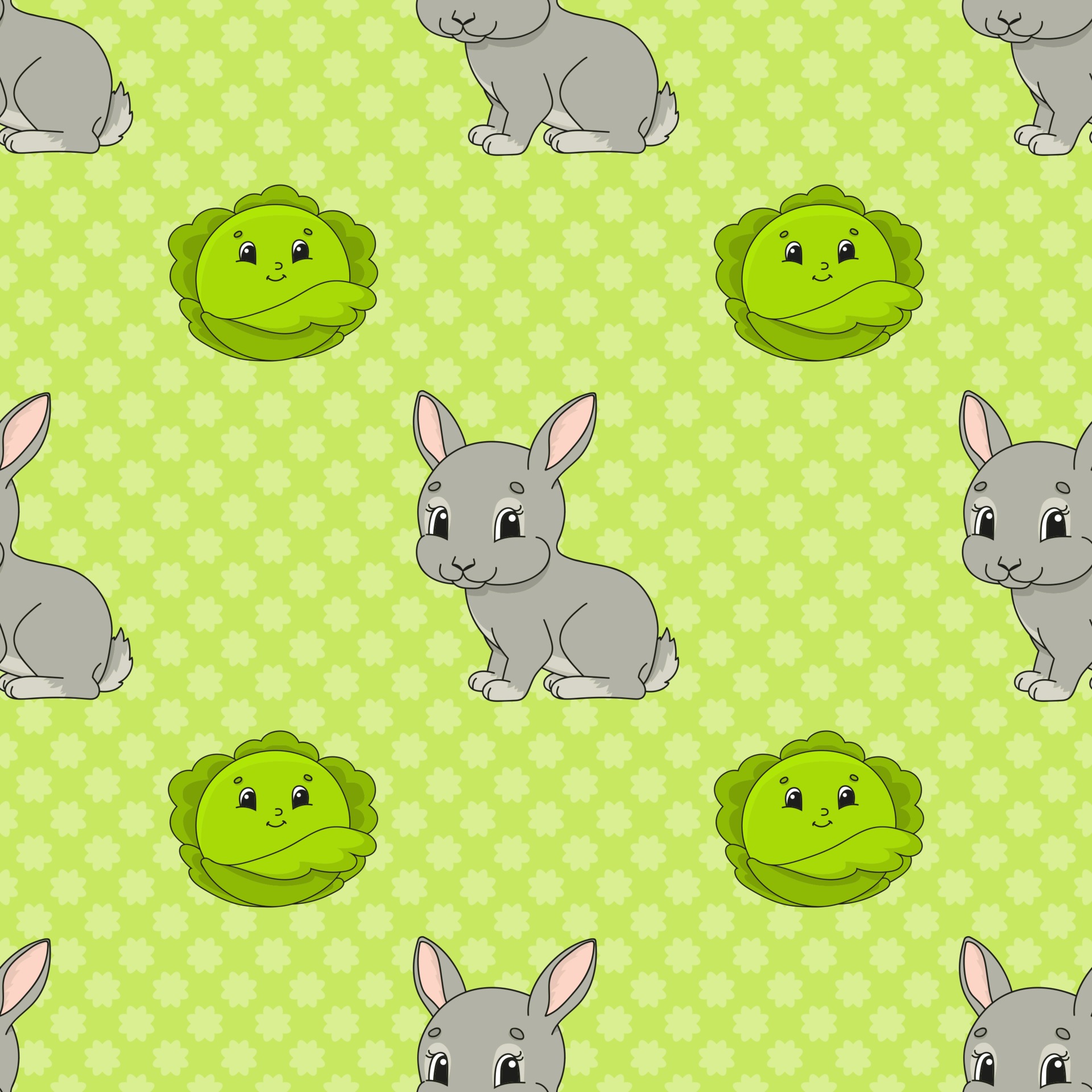Seamless pattern rabbit 2170430 Vector Art at Vecteezy