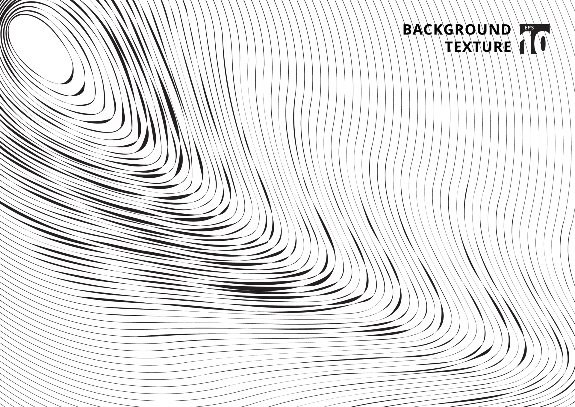 Abstract black scratch curved lines pattern on white background and ...