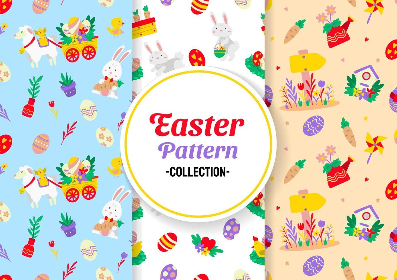 Seamless Easter Pattern Vector Set 2175581 Vector Art at Vecteezy