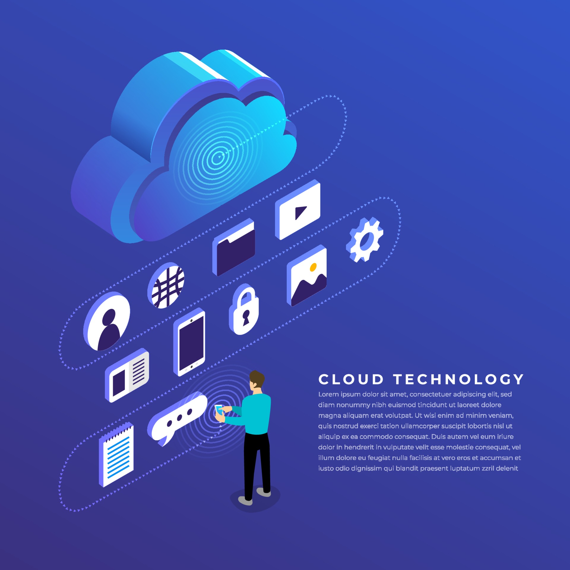 Cloud computing technology vector 2177785 Vector Art at Vecteezy
