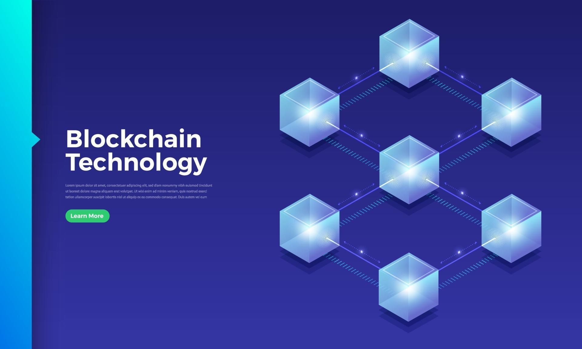 Flat design concept blockchain and cryptocurrency technology ...