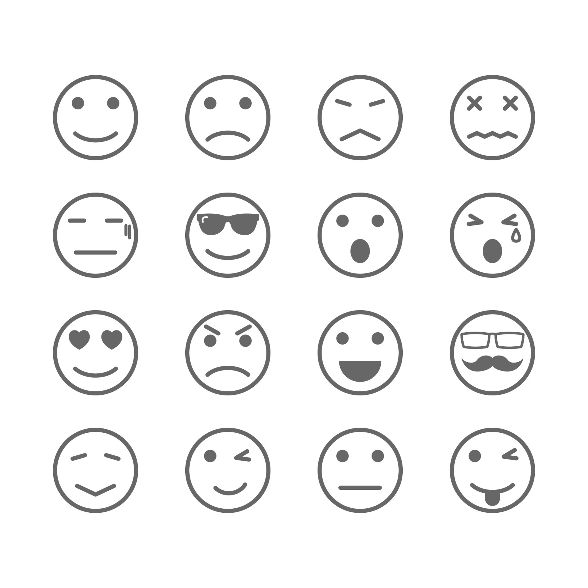 human emotion icons 2180221 Vector Art at Vecteezy