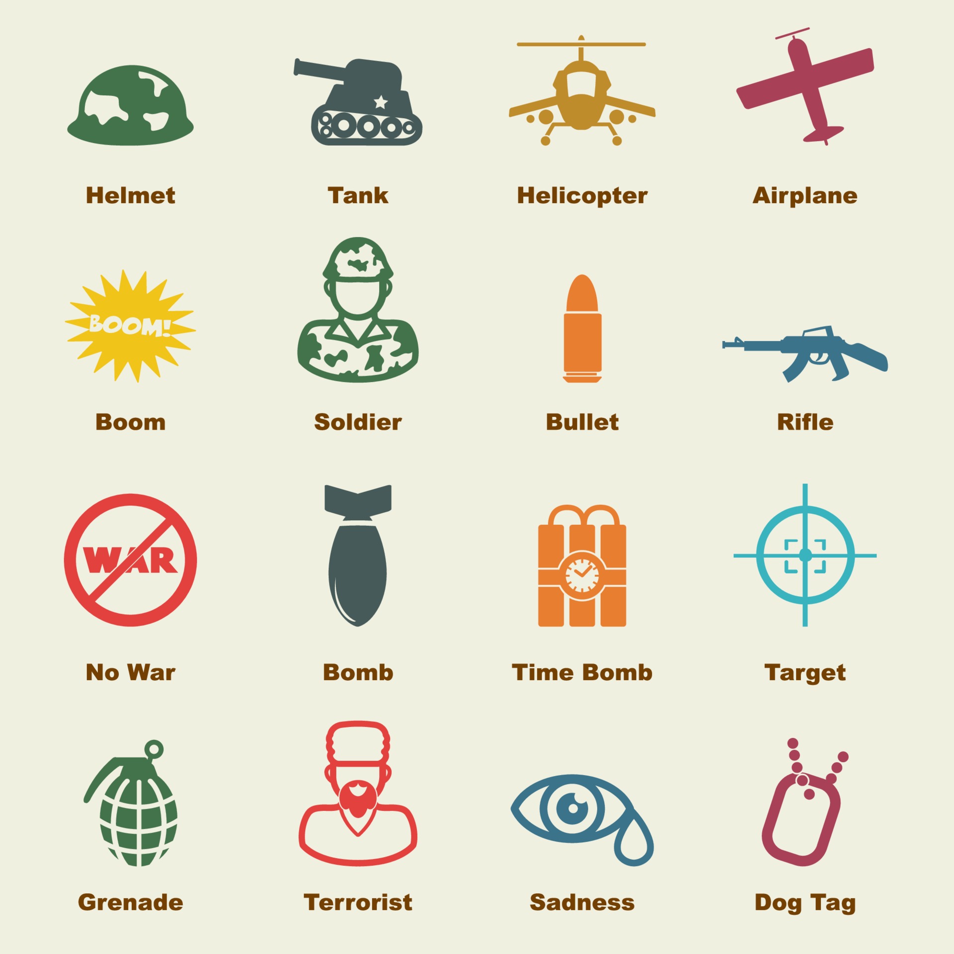 war vector elements 2180504 Vector Art at Vecteezy