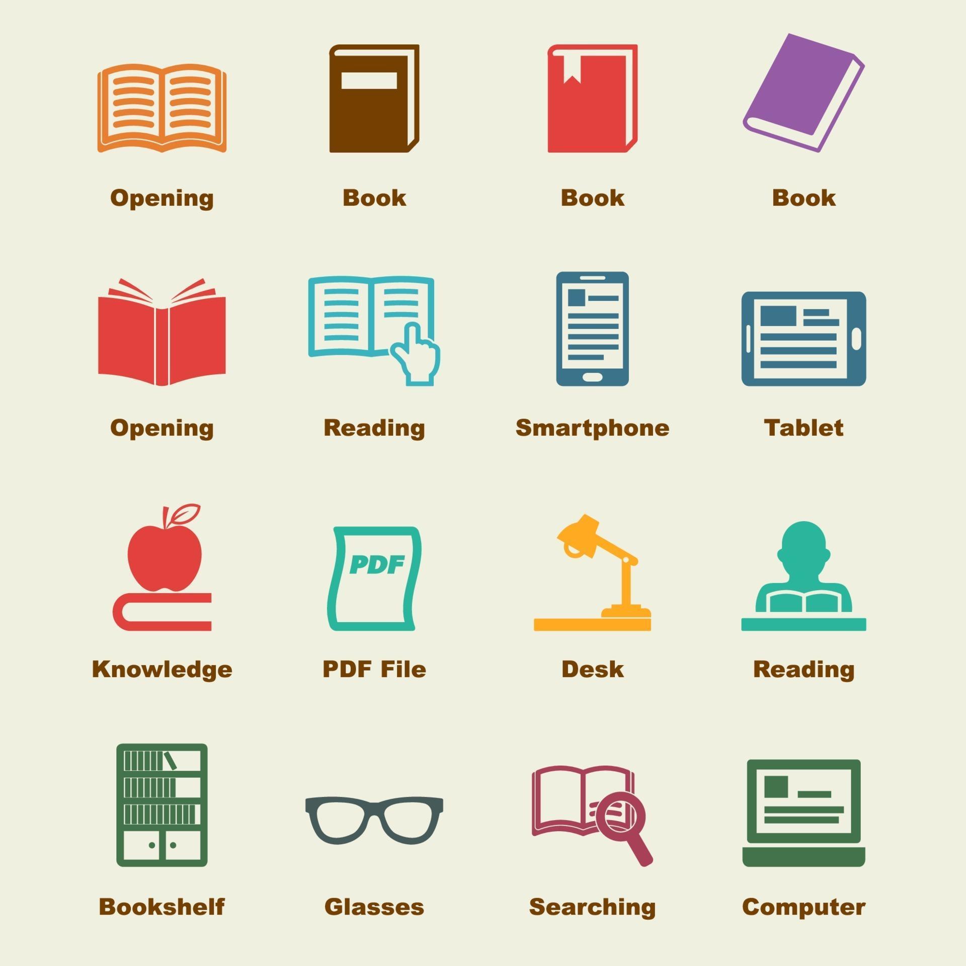 reading vector elements 2180601 Vector Art at Vecteezy