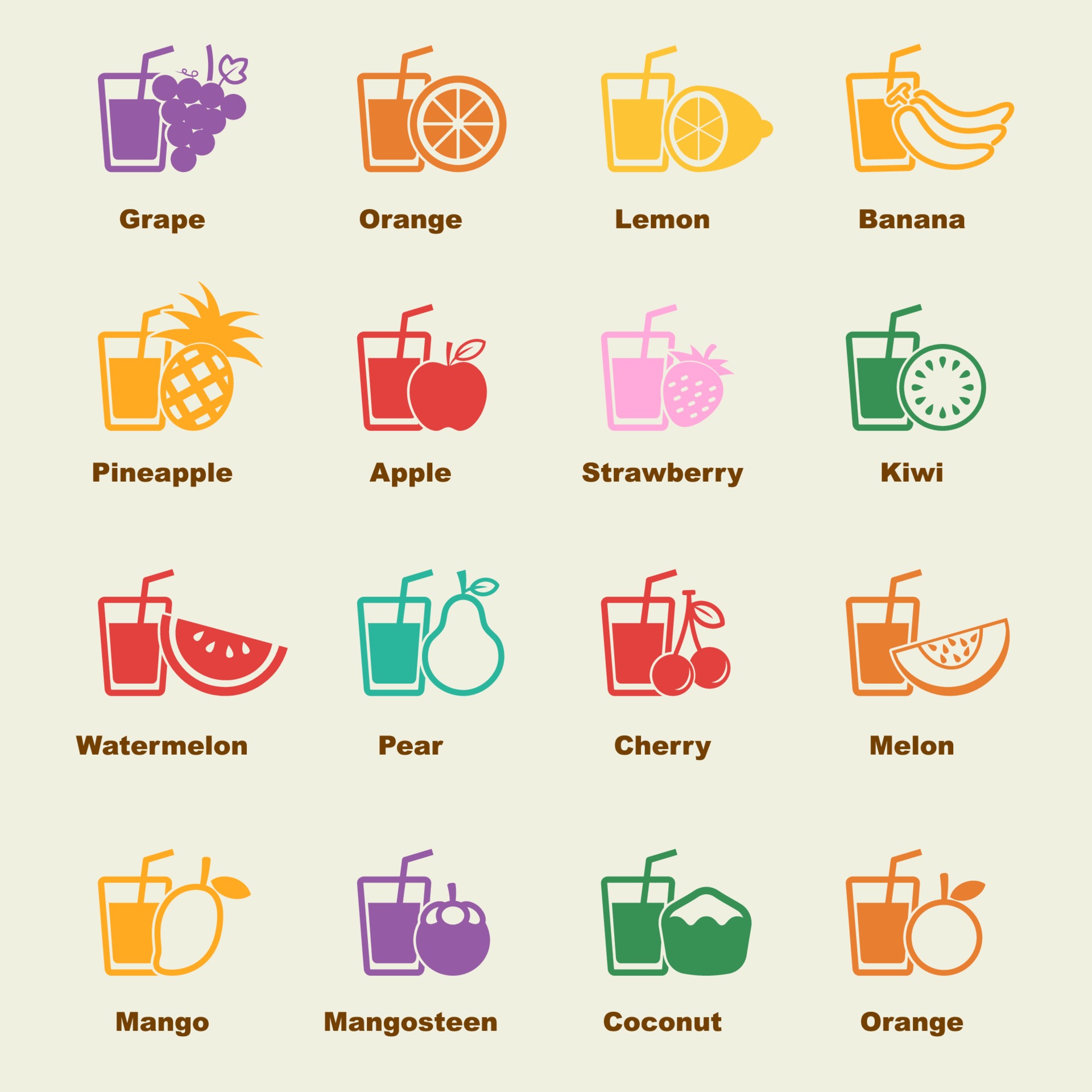 juice vector elements 2180868 Vector Art at Vecteezy