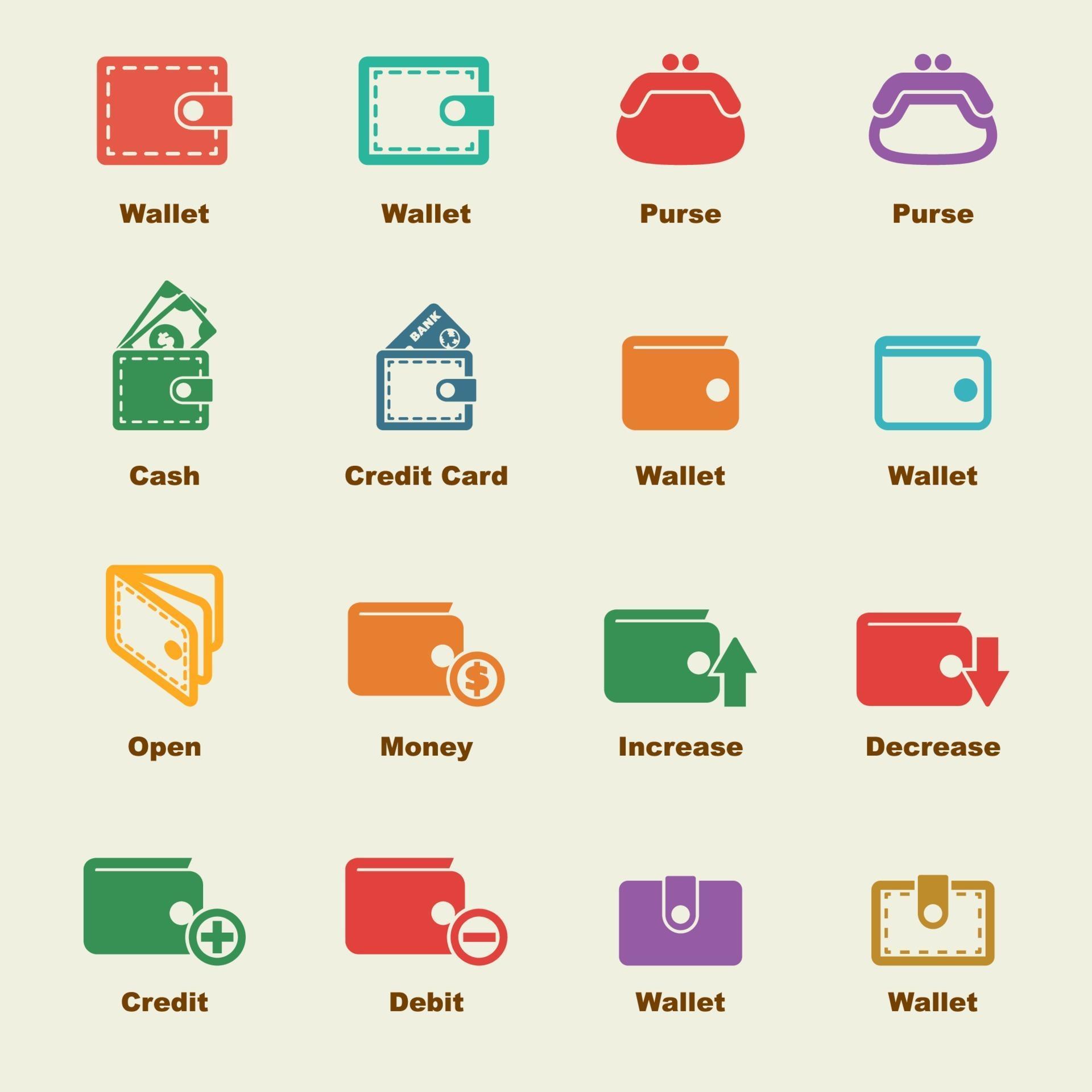 wallet vector elements 2180892 Vector Art at Vecteezy