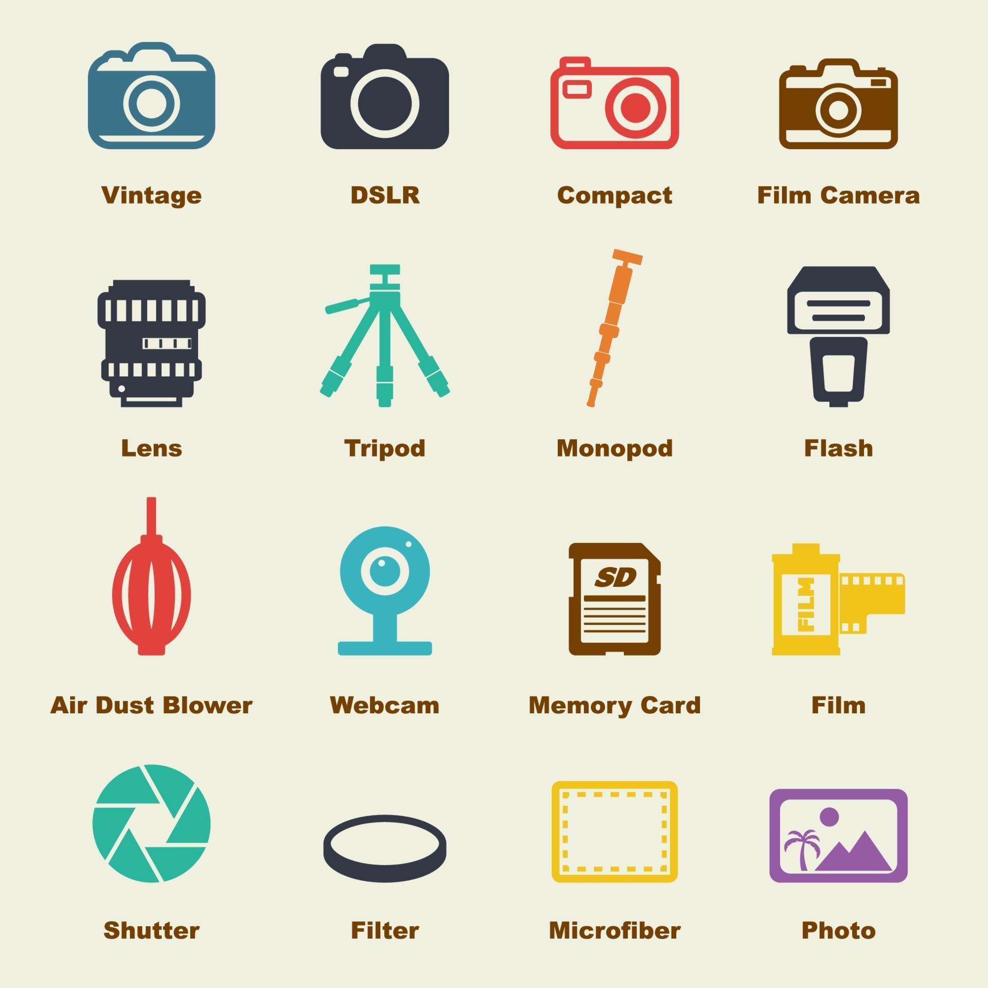 camera vector elements 2180895 Vector Art at Vecteezy