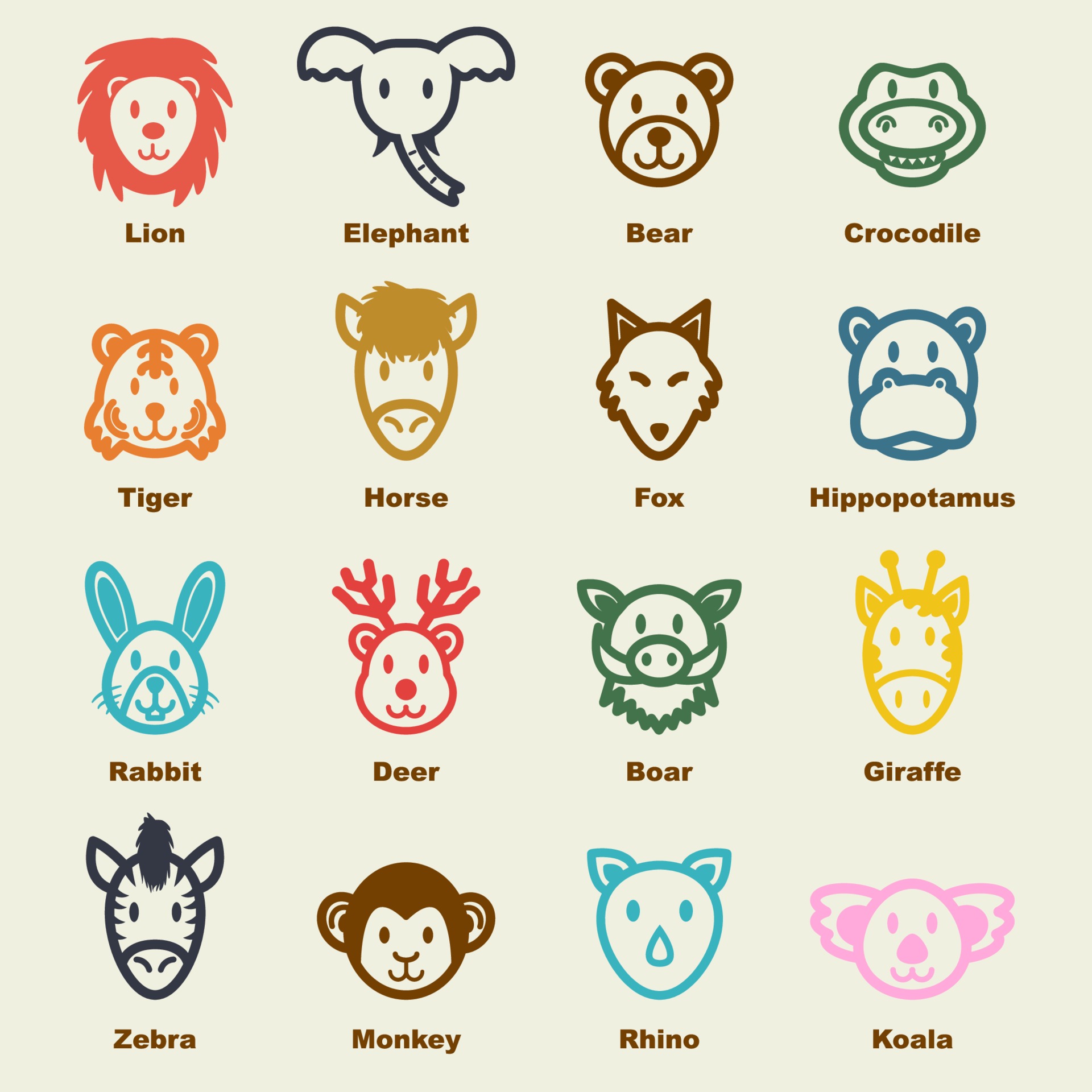 wild animal elements 2180939 Vector Art at Vecteezy wild animal elements 2180939 Vector Art at Vecteezy