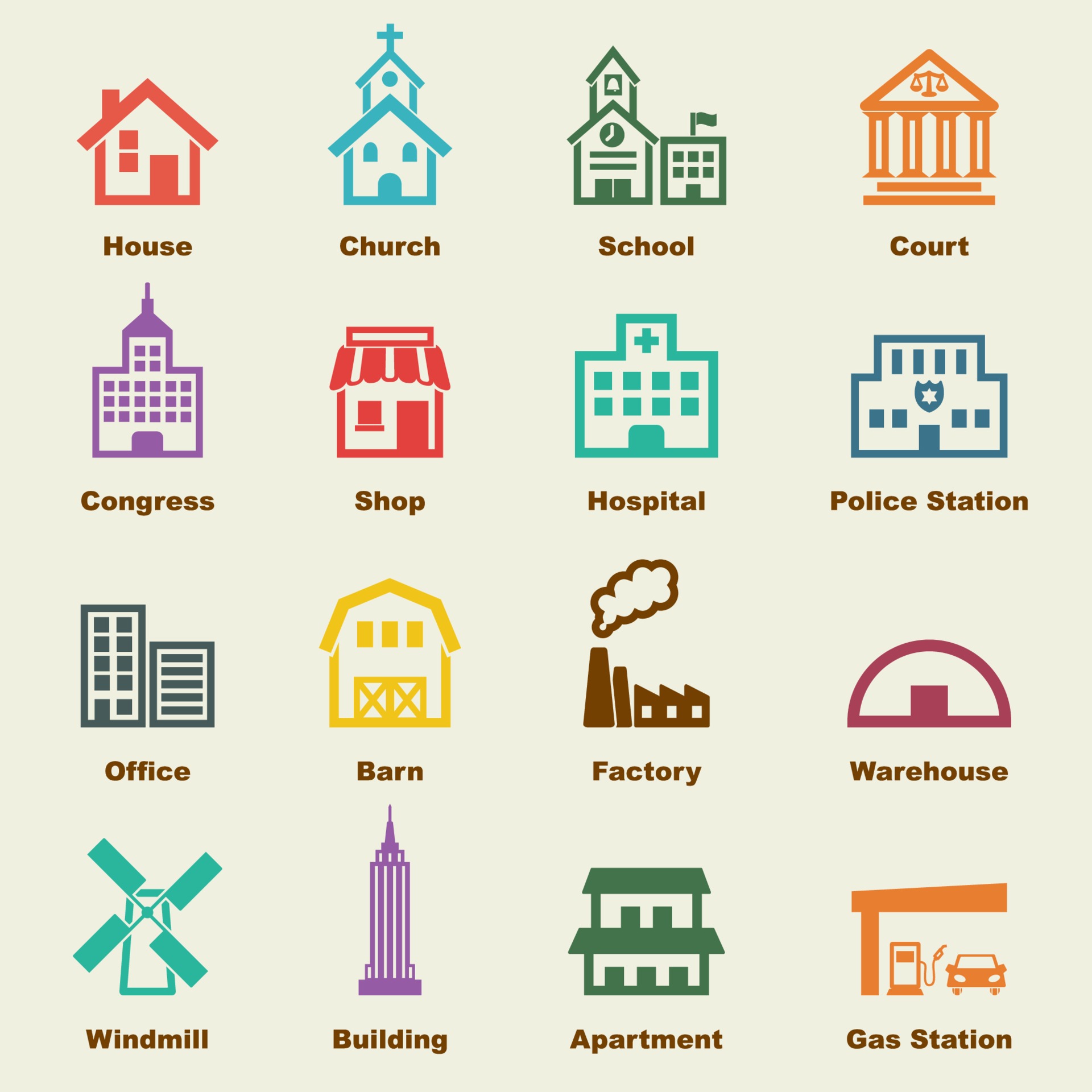 building vector elements 2180977 Vector Art at Vecteezy