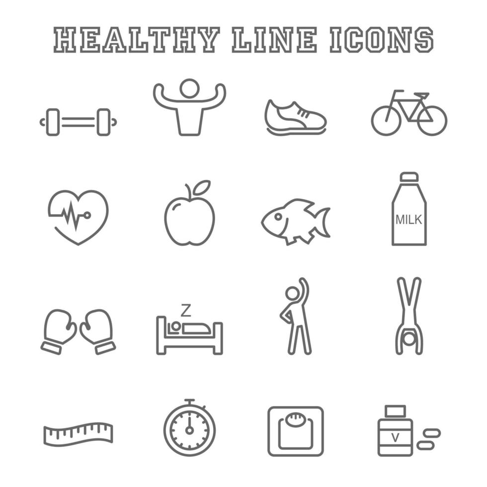 healthy line icons 2181005 Vector Art at Vecteezy