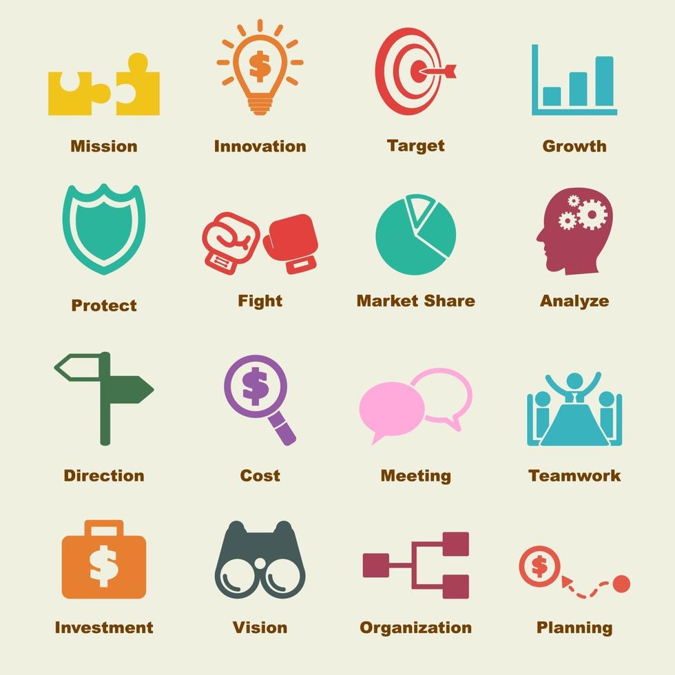 strategy vector elements 2181021 Vector Art at Vecteezy