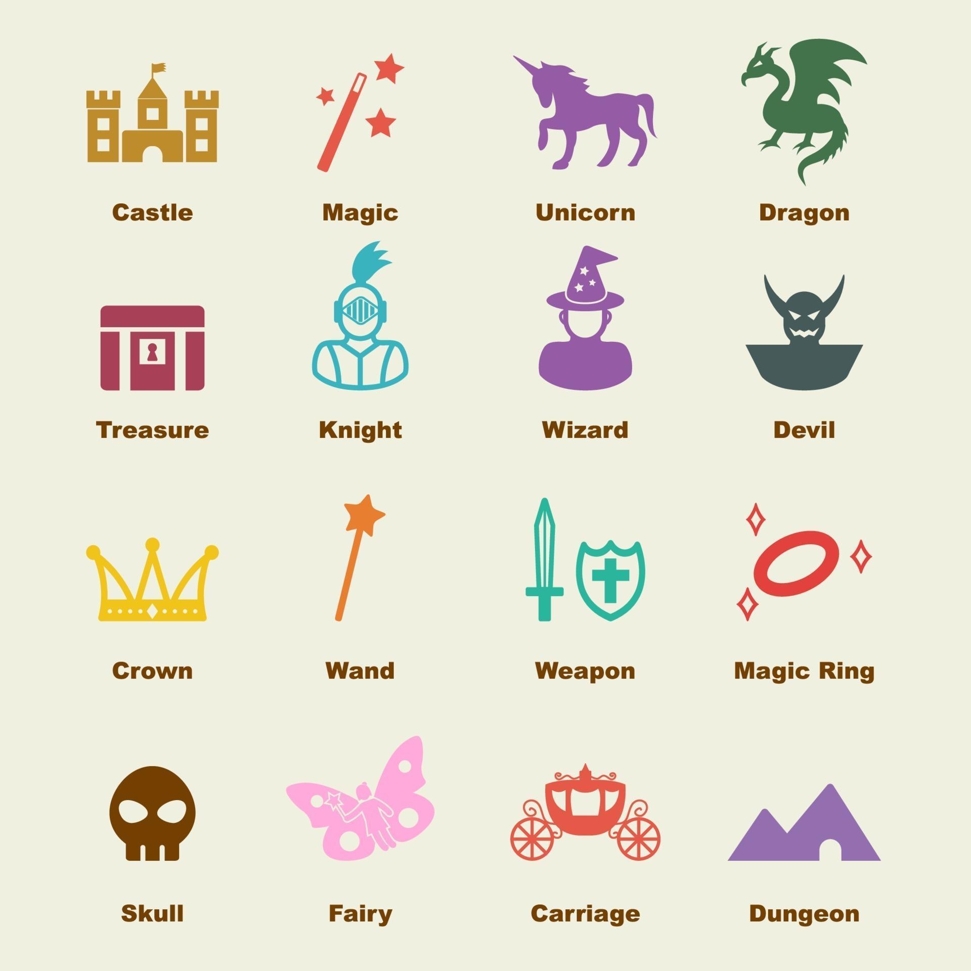 fantasy vector elements 2181041 Vector Art at Vecteezy