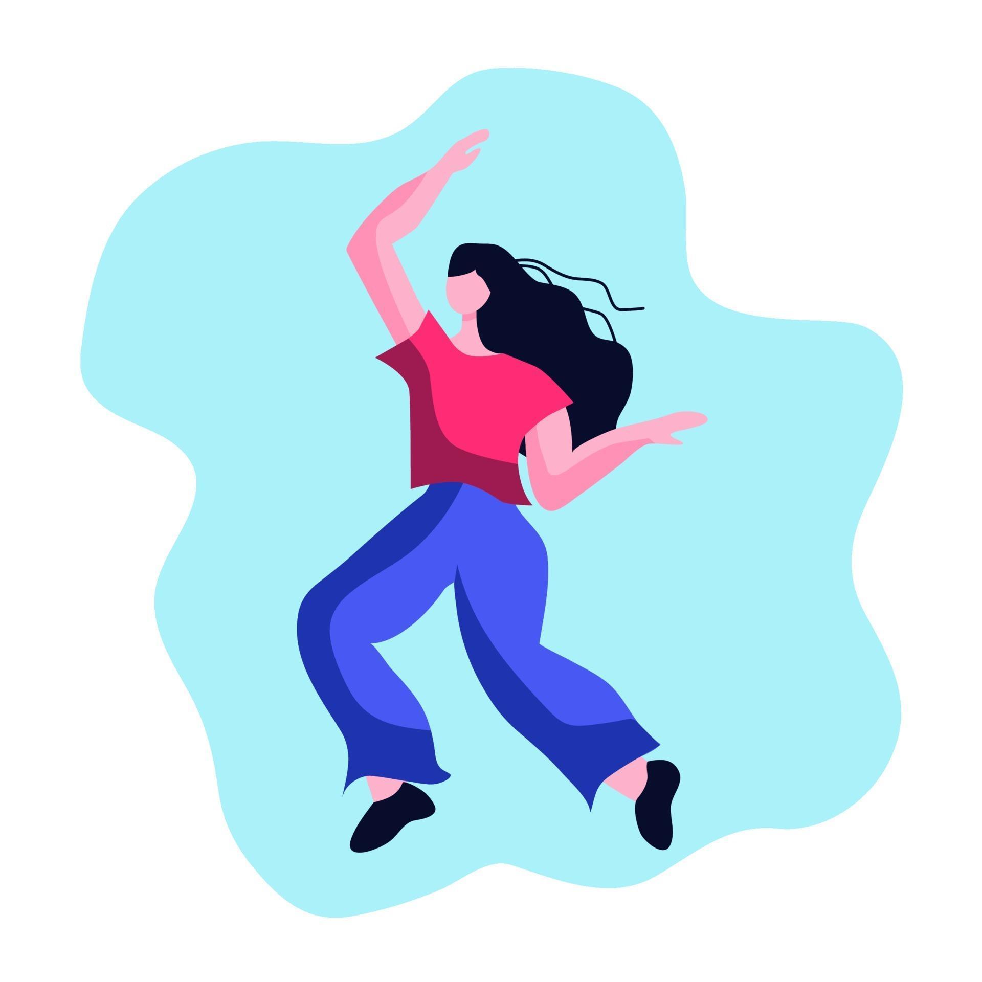 Vector character Dancing woman 2182893 Vector Art at Vecteezy