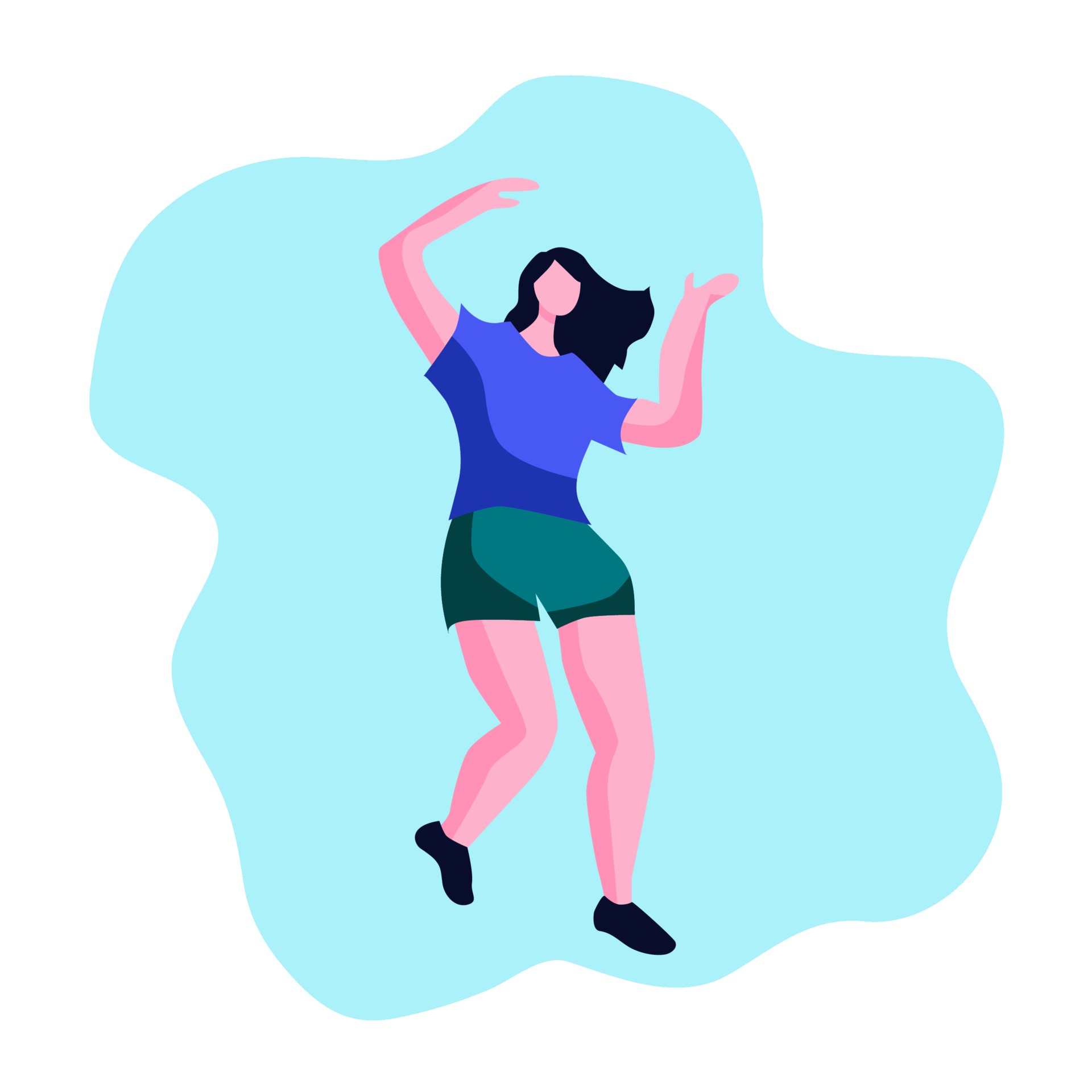 Vector character Dancing woman 2182895 Vector Art at Vecteezy