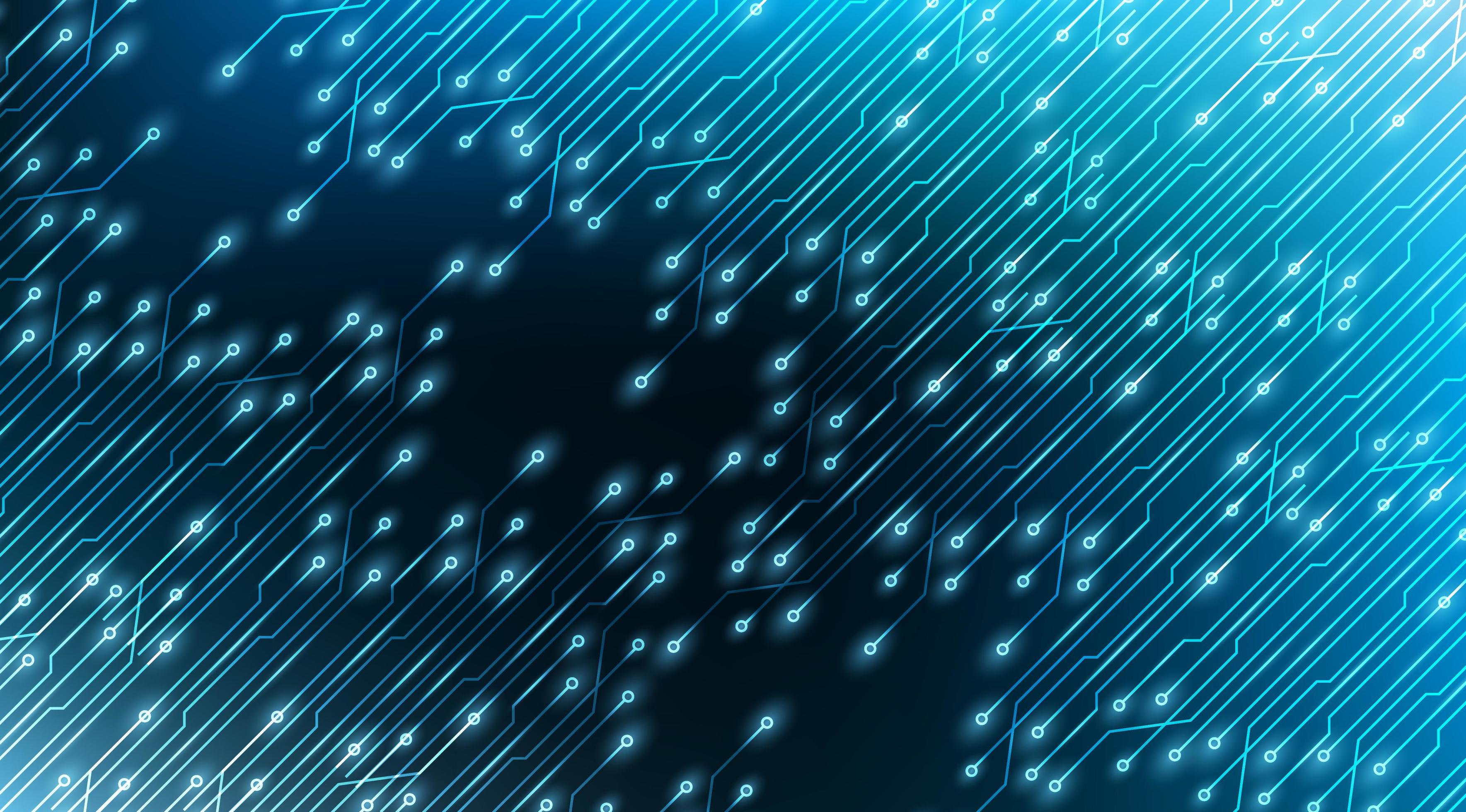 Light Electronic Circuit Microchip Technology Background Hi Tech Digital And Future Concept