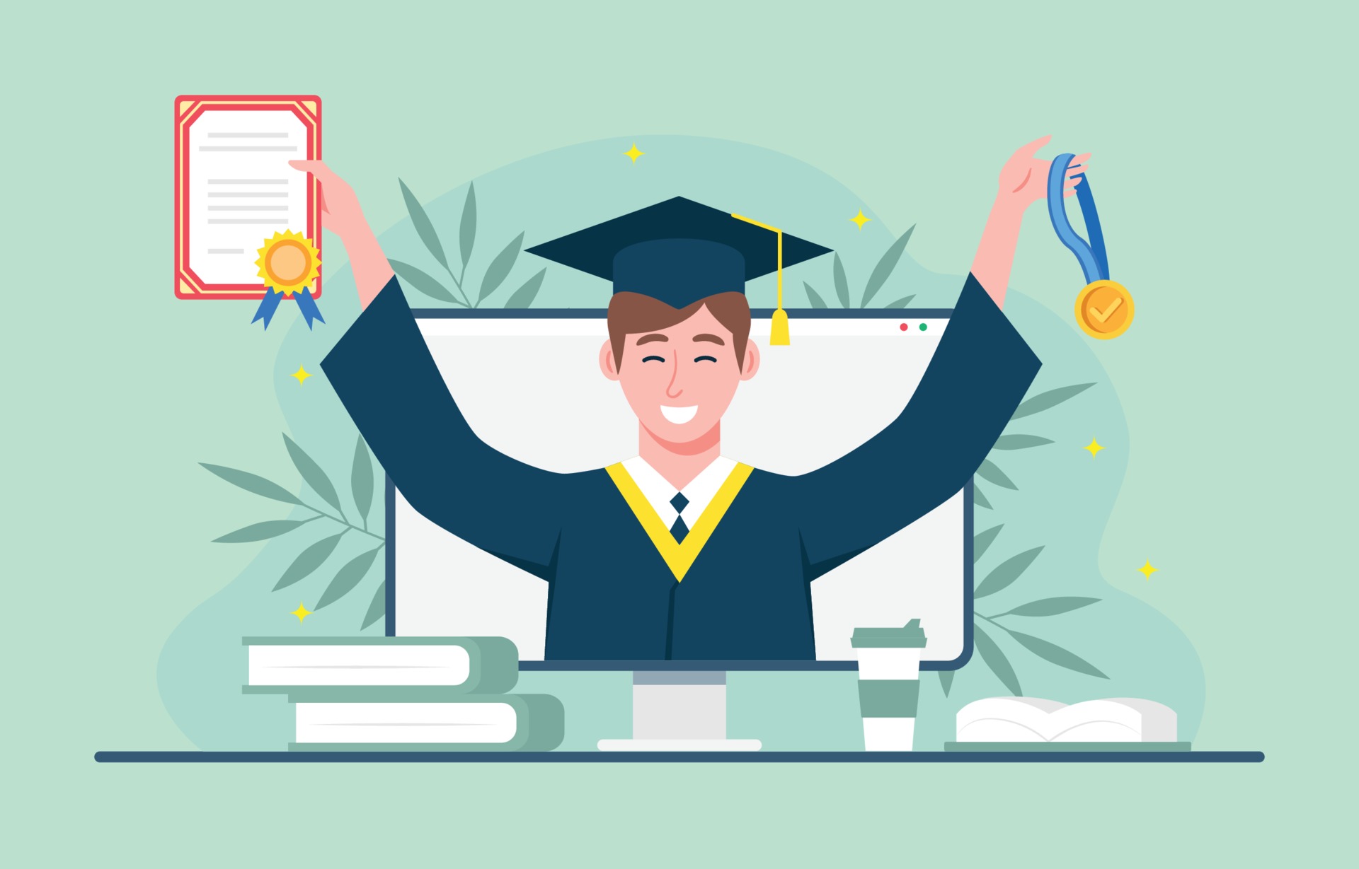A Man Celebrating the Graduation holding Certificate 2189778 Vector Art ... A Man Celebrating the Graduation holding Certificate 2189778 Vector Art ...