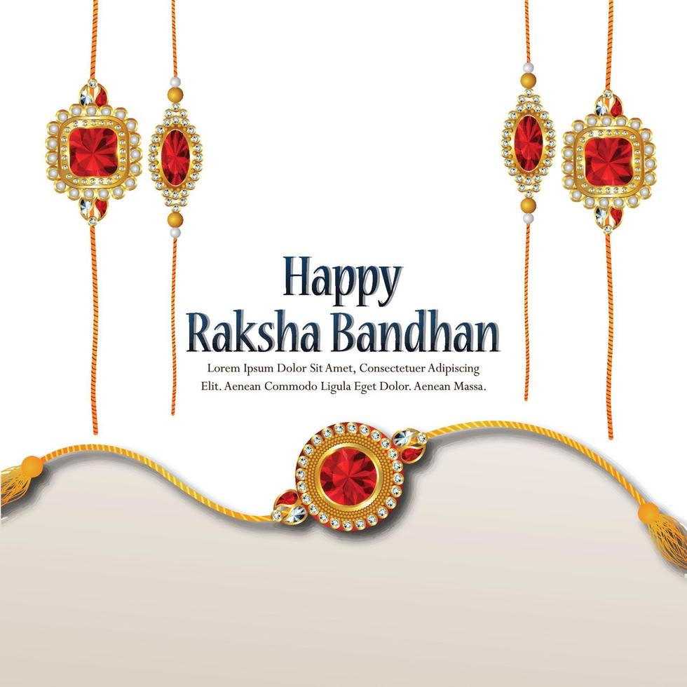 Creative Rakhi For Indian Festival Of Raksha Bandhan On White Background 2195796 Vector Art At