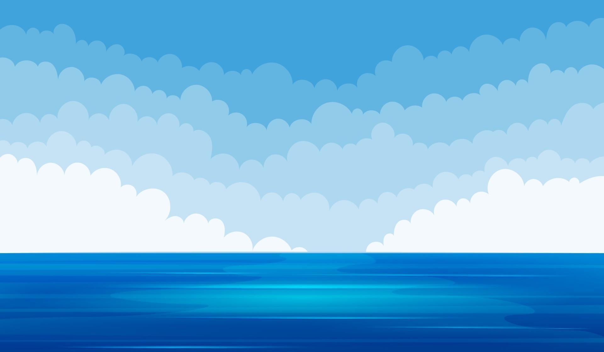 Sea landscape background vector design illustration 2197624 Vector Art ...