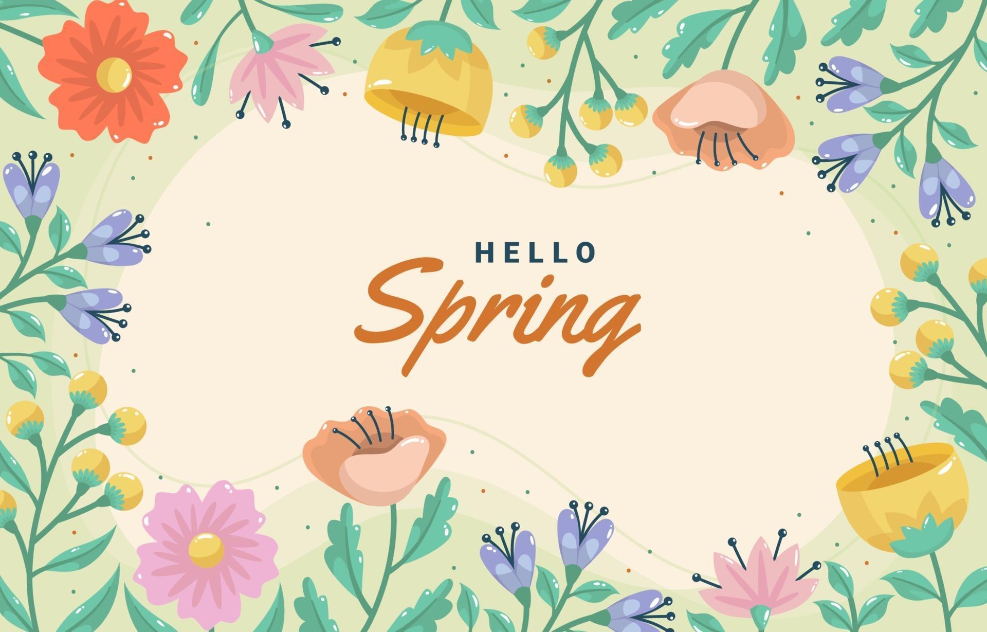 Spring Flower Background Template 2202339 Vector Art at Vecteezy